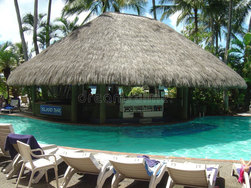 De Staaf Van Poolside Van Het Eiland Van Hamilton Stock Afbeelding ...