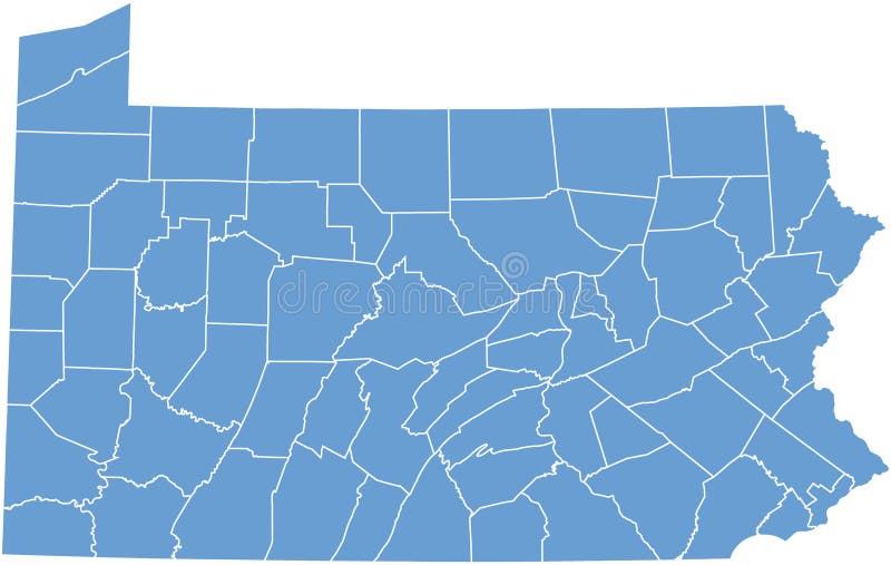 Pennsylvania per provincie vector illustratie. Illustration of ...