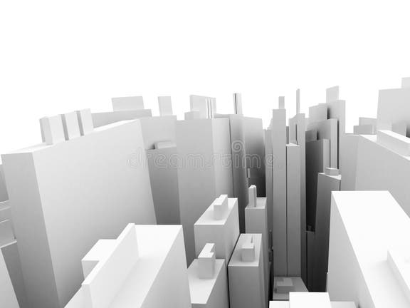 De stad in perspectief stock illustratie. Illustration of symbool ...