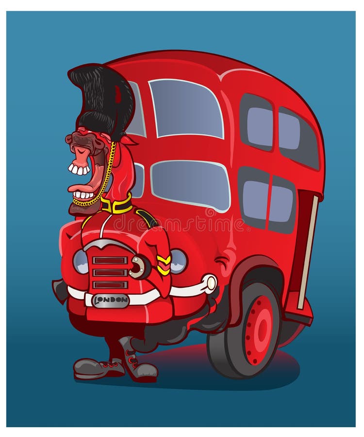 De Stadsbus En Cabine Van Londen Vector Illustratie - Illustration of ...