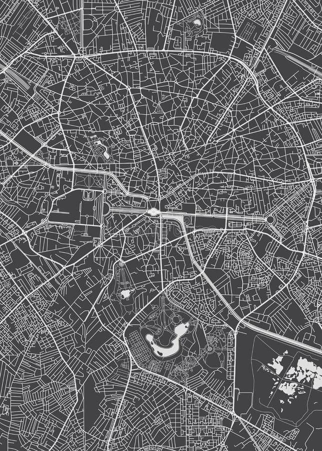 De Stadsplan Van Boekarest, Gedetailleerde Vectorkaart Vector ...