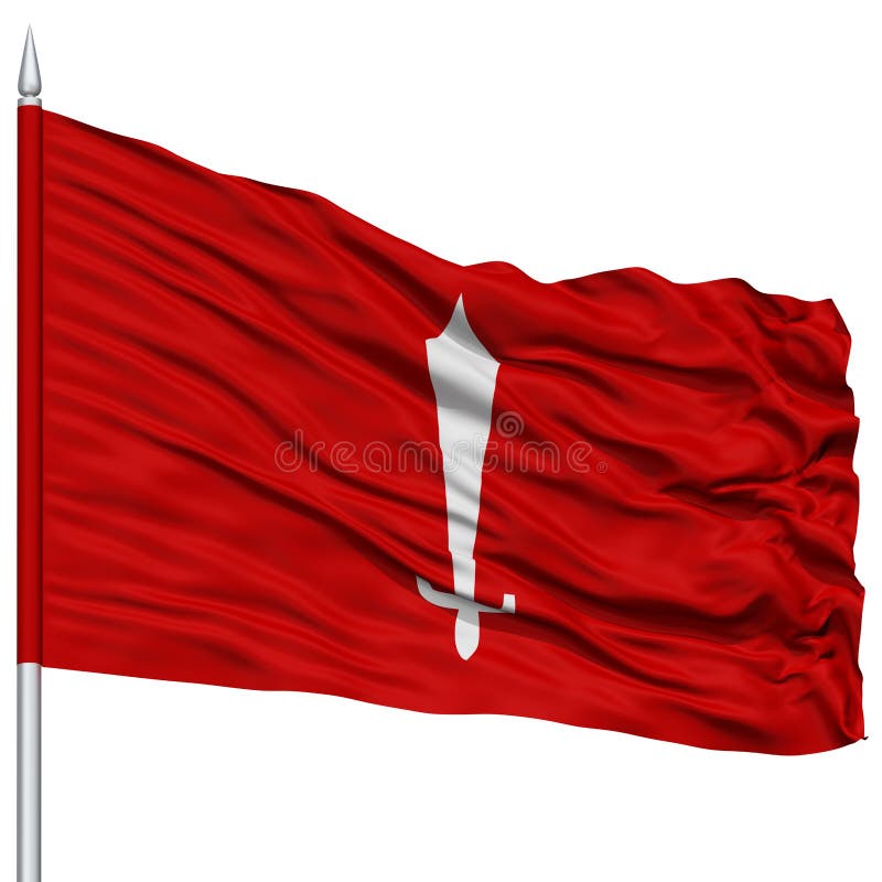 De Stadsvlag Van Katmandu Op Vlaggestok Stock Illustratie ...