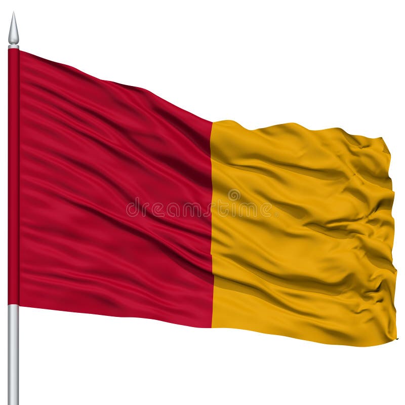 De Stadsvlag Van Rome Op Vlaggestok Stock Illustratie - Illustration of ...