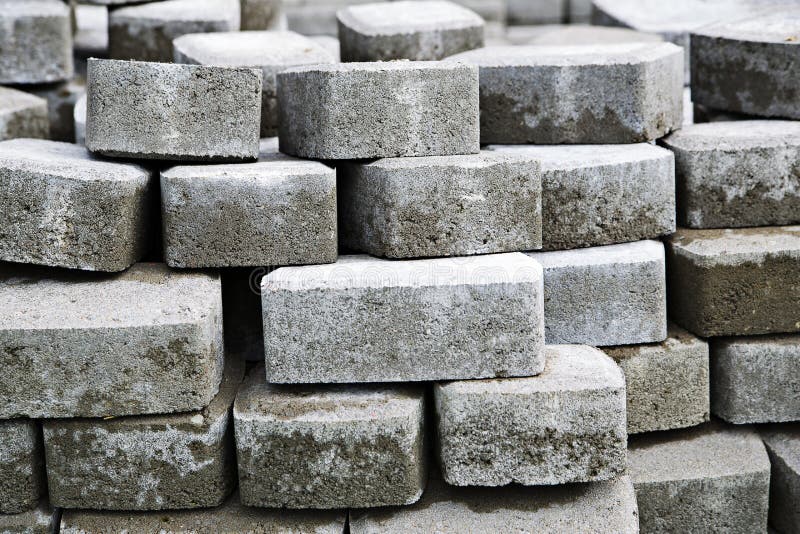 De Stapel Van Bakstenen Legt Op Elkaar Stock Afbeelding - Image of ...