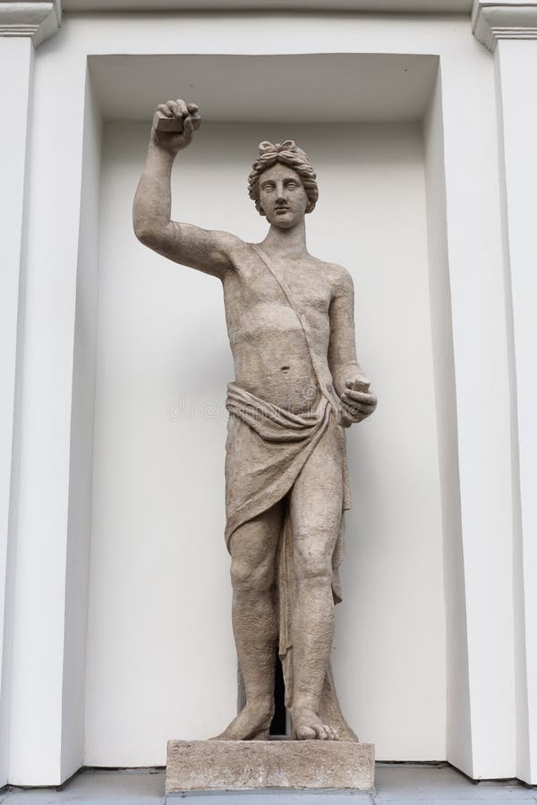 Apollon stenen standbeeld stock afbeelding. Image of marmer - 29073477