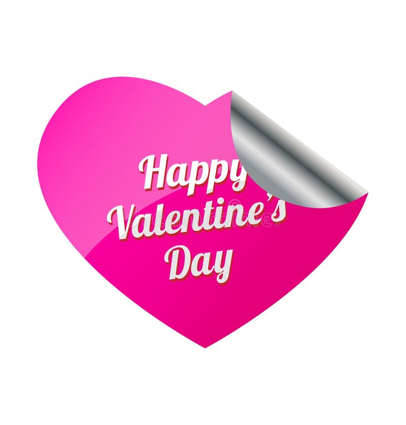 De sticker van het hart vector illustratie. Illustration of etiket ...