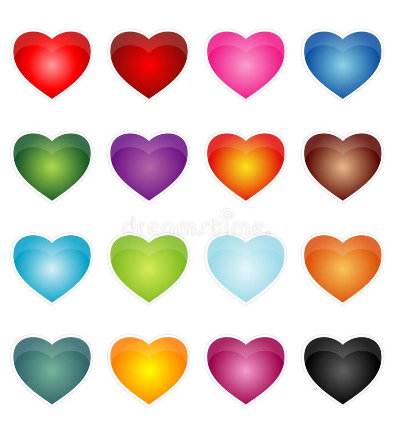 Hartstickers vector illustratie. Illustration of ontwerp - 3398918