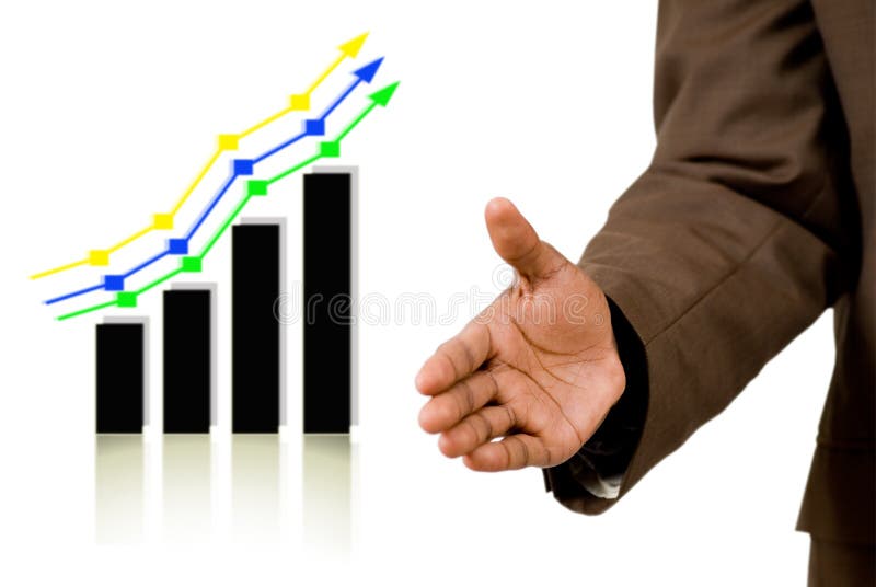 De Stijging Van De Handdruk Stock Afbeelding - Image of verkoop, geld ...