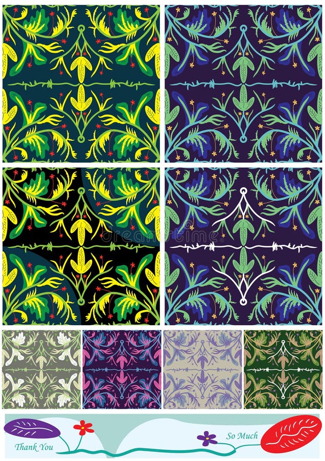 De Stijl Pattern_eps Van De Kleuren Van Bloemen Vector Illustratie ...