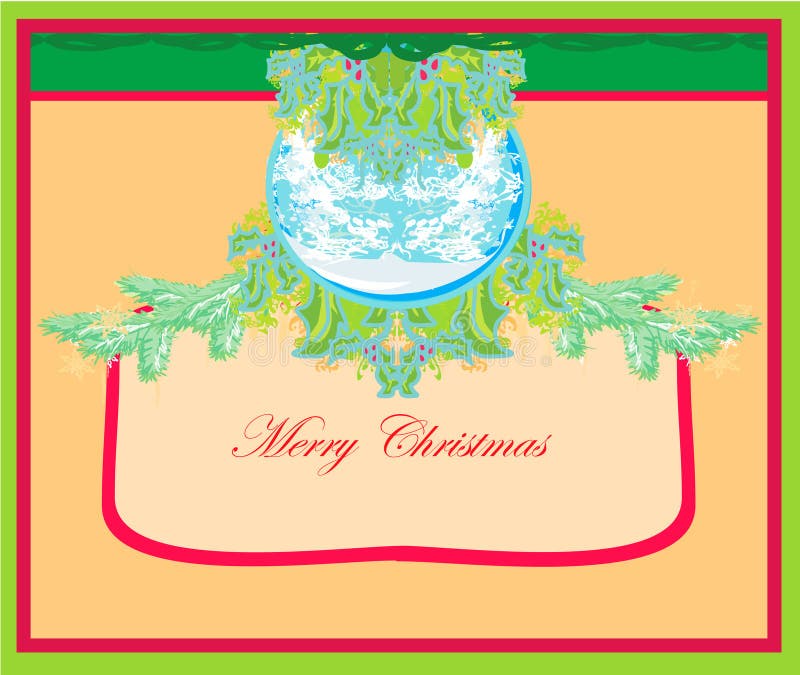 De Stijlkaart Van Het Kader Van Kerstmis. Stock Illustratie ...