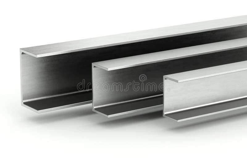 De Straal Van Het Staalkanaal Op Witte Achtergrond Stock Foto - Image ...