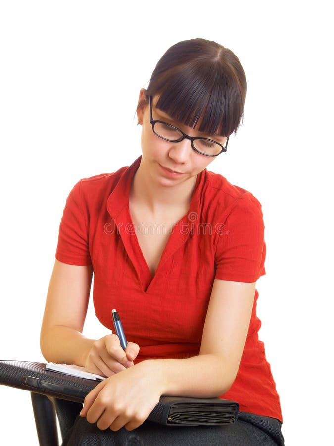 Universitaire Student of Mens Die Een Handboek Lezen Stock Afbeelding ...