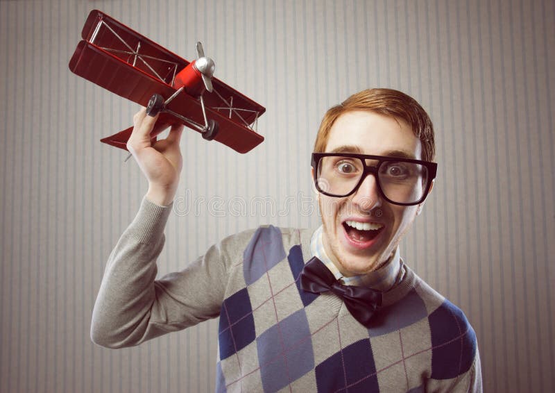 De student van Nerd stock afbeelding. Image of band, haar - 29876149