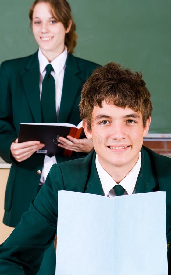 De Studenten Van De Middelbare School Stock Afbeelding - Image of ...