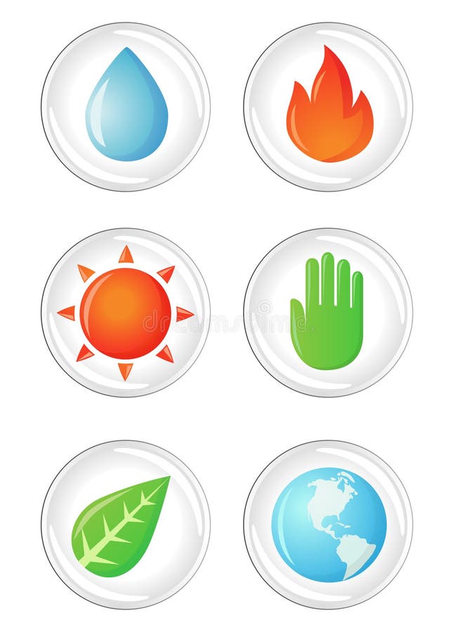 De symbolen van de aard vector illustratie. Illustration of cirkel ...