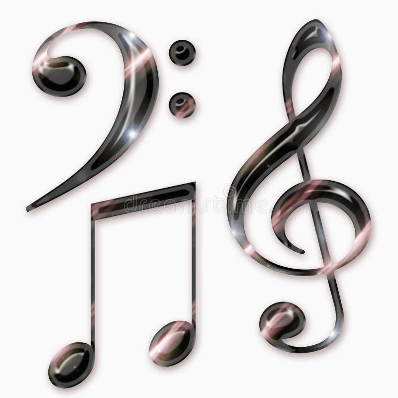 De symbolen van de muziek stock illustratie. Illustratie bestaande uit ...