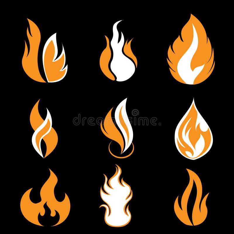 De symbolen van de vlam stock illustratie. Illustration of heet - 24777709