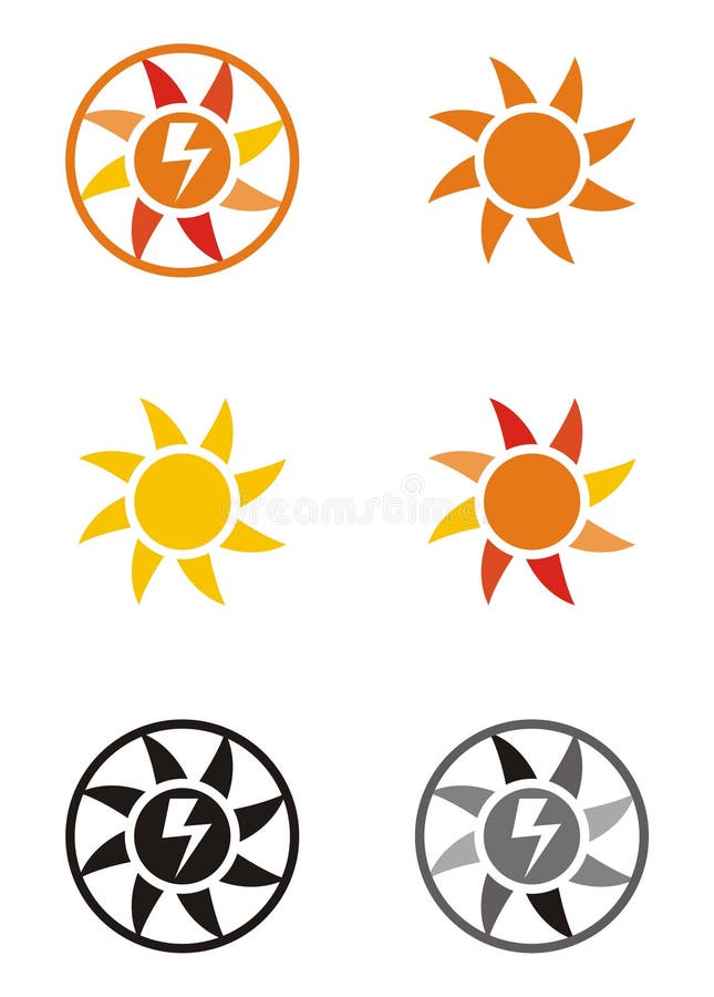 De symbolen van de zon stock illustratie. Illustration of pictogram ...
