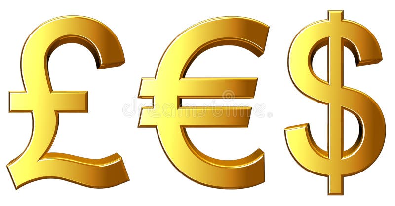 De Symbolen van het geld stock illustratie. Illustration of euro - 1778626