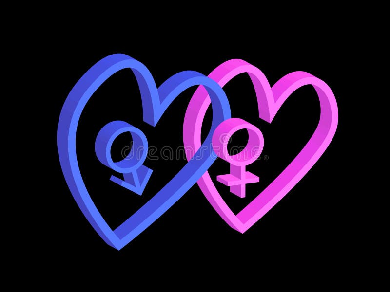 De Symbolische Kaart Van Valentijnskaarten Stock Illustratie ...