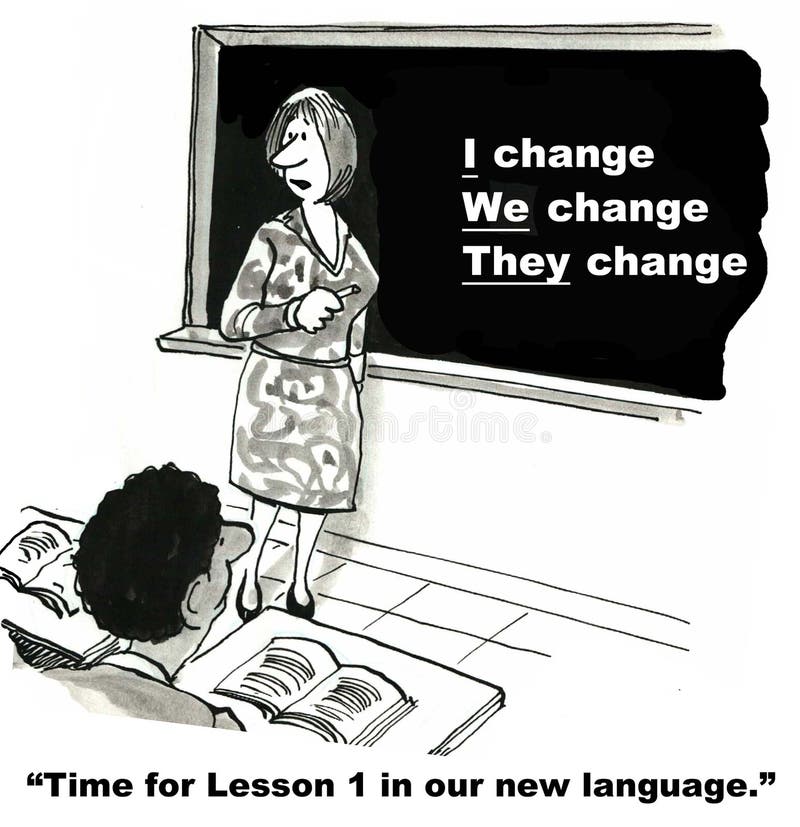 De Taal van Verandering stock illustratie. Illustration of strips ...