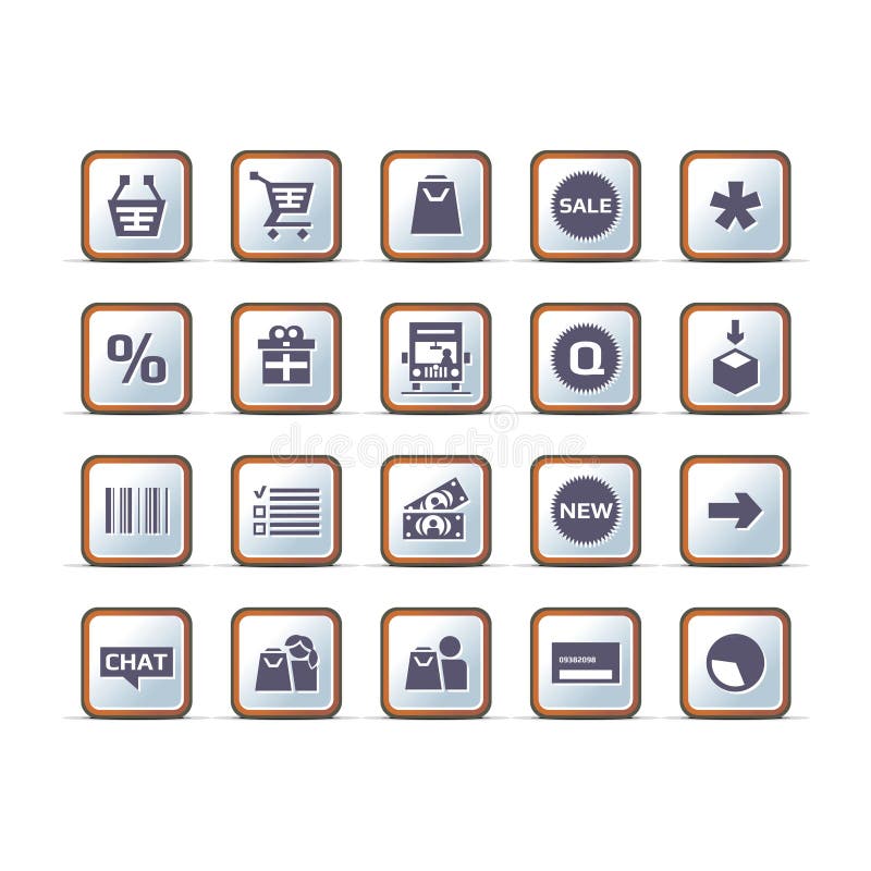 De Technische Reeks Van Het Elektronische Handelpictogram Stock ...