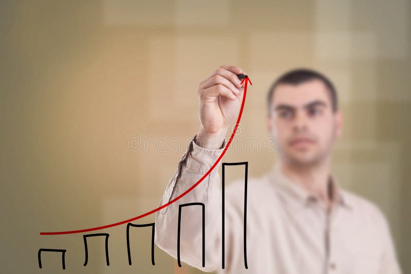 De Tekening Van De Bedrijfsmensenhand Stock Afbeelding - Image of prijs ...