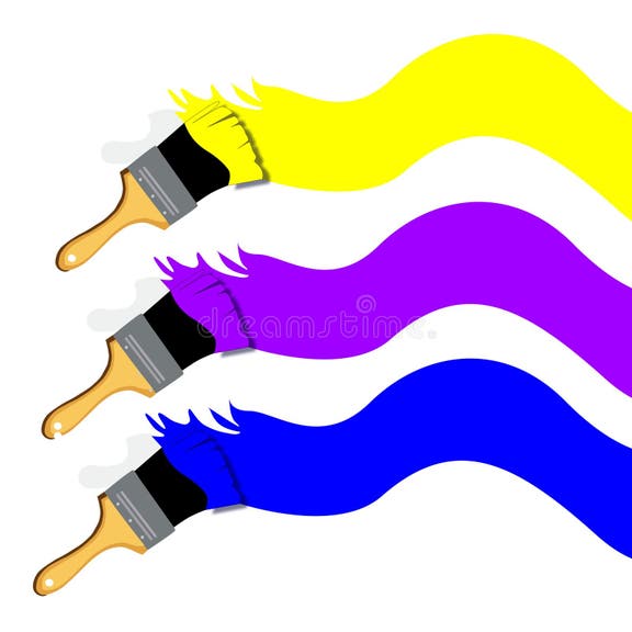 De Tekening Van De Verfborstel Stock Illustratie - Illustration of ...