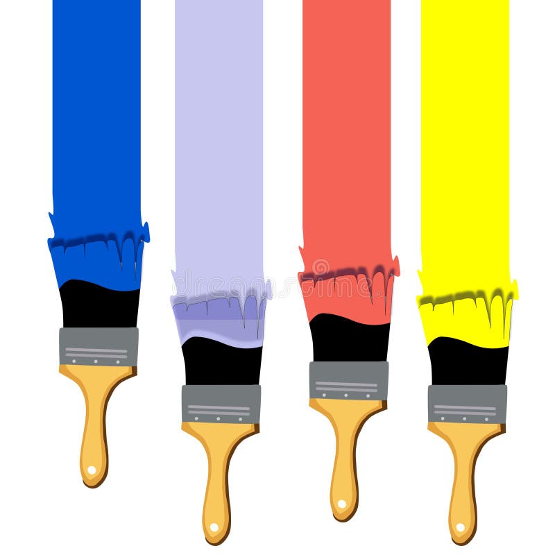 De Tekening Van De Verfborstel Stock Illustratie - Illustration of ...