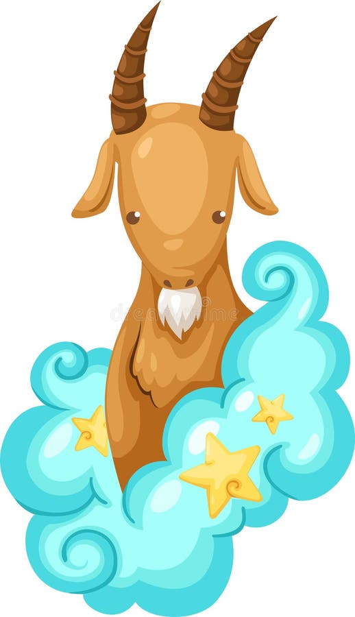 Sterrenbeelden - Steenbok vector illustratie. Illustration of ...