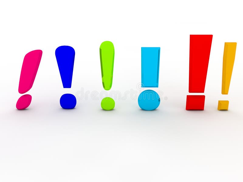 De tekens van de uitroep stock illustratie. Illustration of uitroep ...