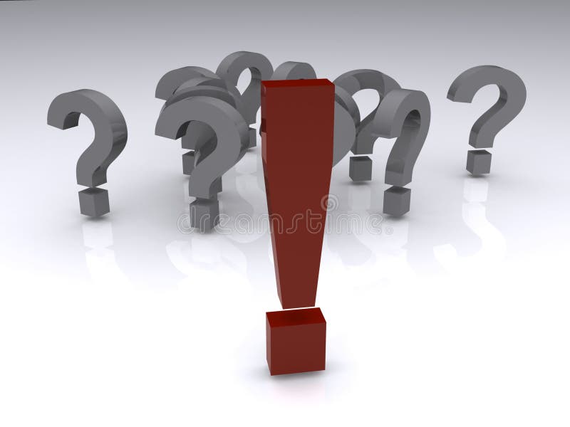 De Tekens Van De Vraag En Van De Uitroep Stock Illustratie ...