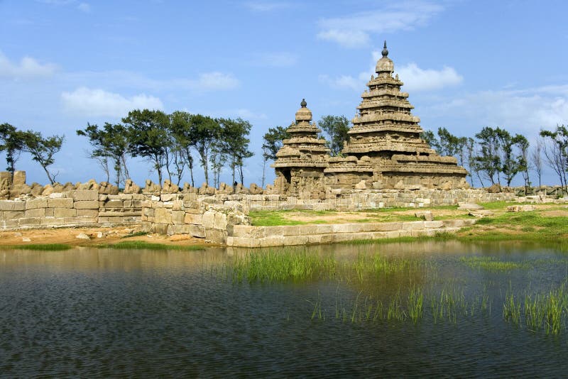 De Tempel Van De Kust - Tamil Nadu - India Stock Foto - Image of ...