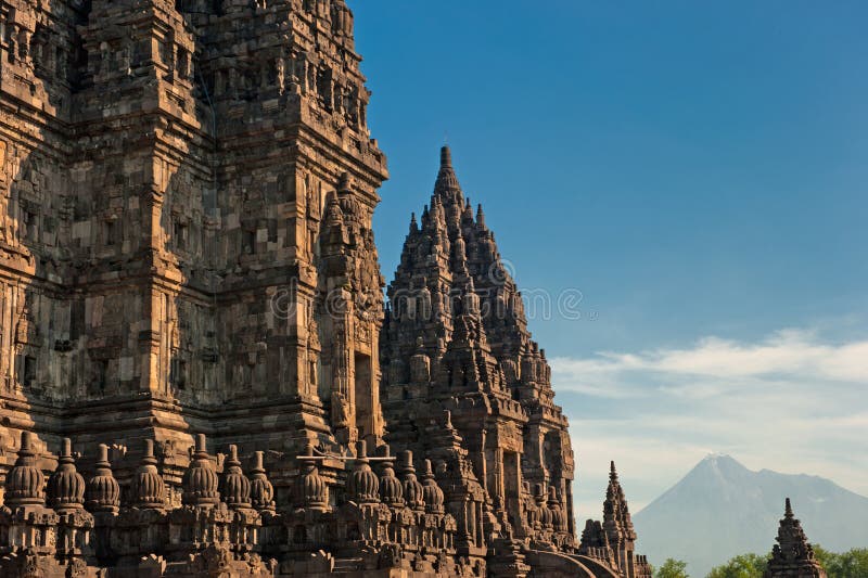 Het Landschap Van De Merapivulkaan, Java, Indonesië Stock Afbeelding ...