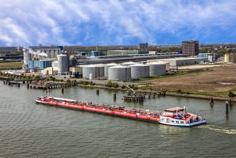 Zeehaven Rotterdam, Containerterminal, Nederland Stock Afbeelding ...