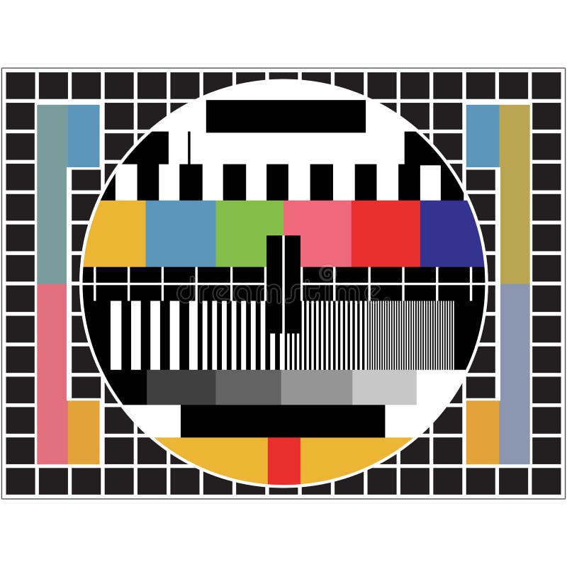 Het Scherm Van TV Van De Test Vector Illustratie - Illustration of ...