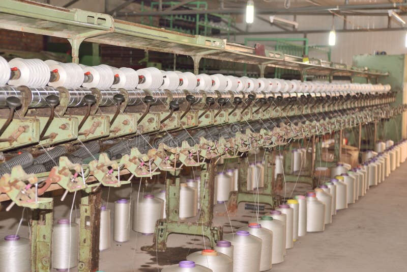 De De Textielindustriefabriek, Vervaardiging Van Kabel Stock Foto ...