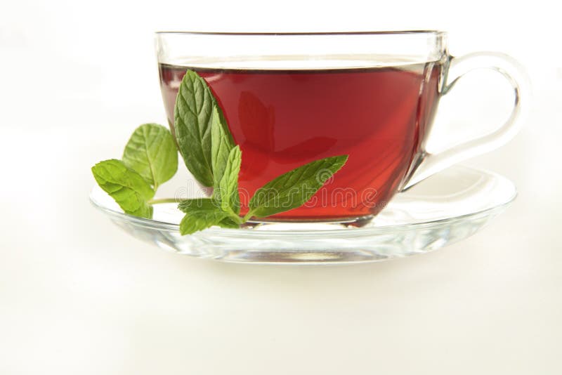 Theekop en muntblad stock foto. Image of koppen, gezond - 7200926
