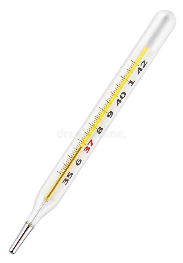 Kwikthermometer Met Koorts in Close-up Op Een Gladde Achtergrond Stock ...