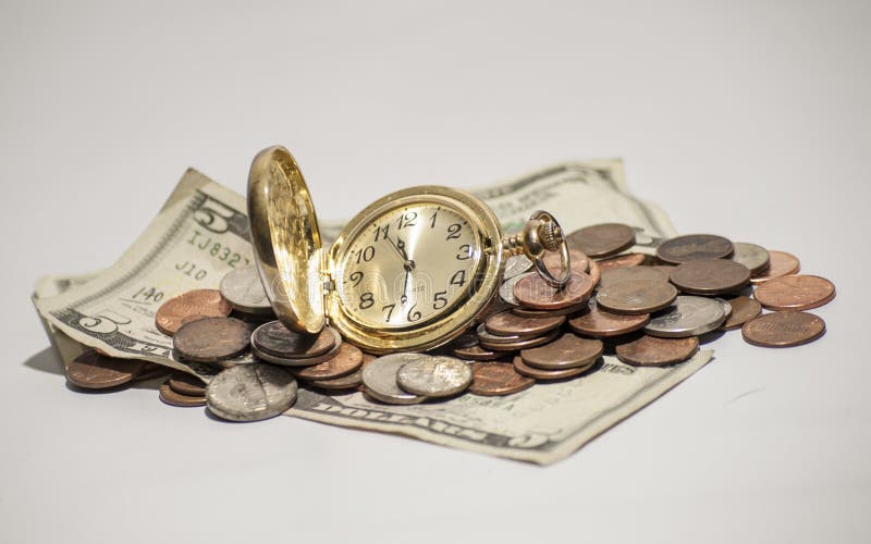De tijd is Geld stock afbeelding. Image of geïsoleerd - 32425669