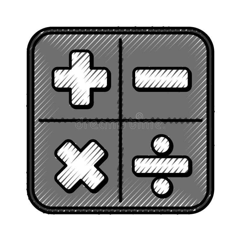 Calculatorwiskunde Geïsoleerd Pictogram Stock Illustratie ...