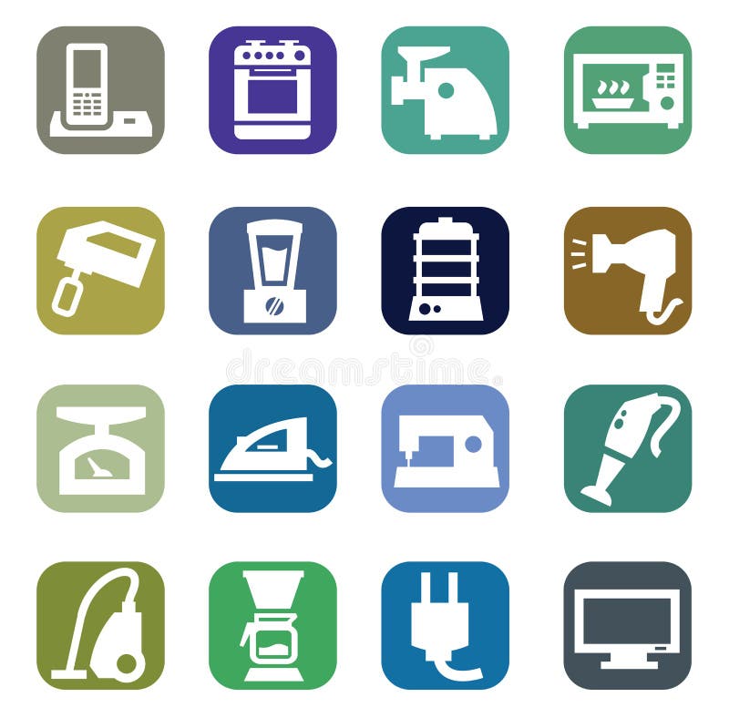 De toestellen van het huis vector illustratie. Illustratie bestaande ...