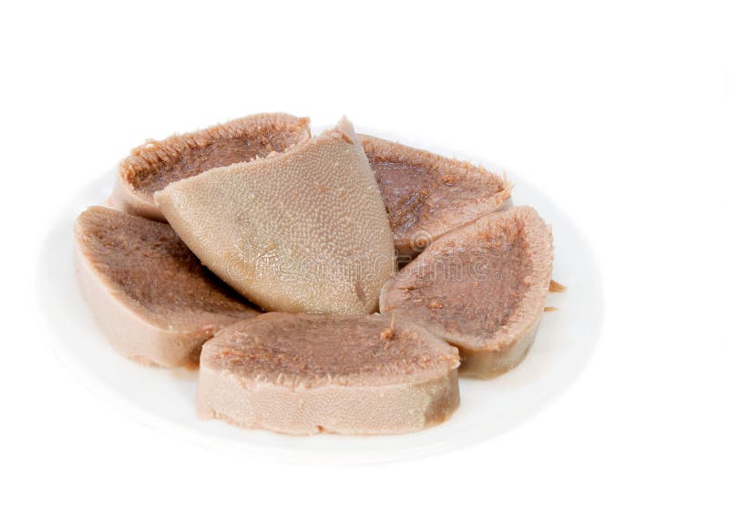 Rundertong stock foto. Image of lunch, vlees, geïsoleerd - 22259236