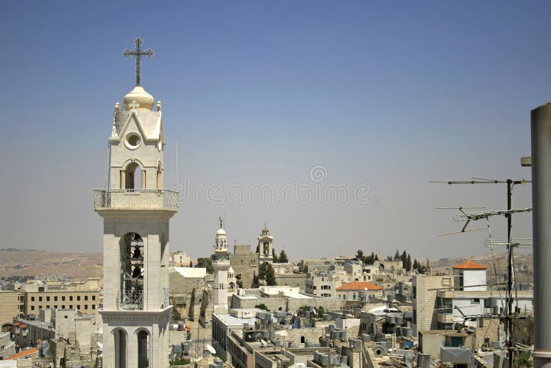 De Toren Bethlehem Van De Kerk Stock Afbeelding - Image of bethlehem ...