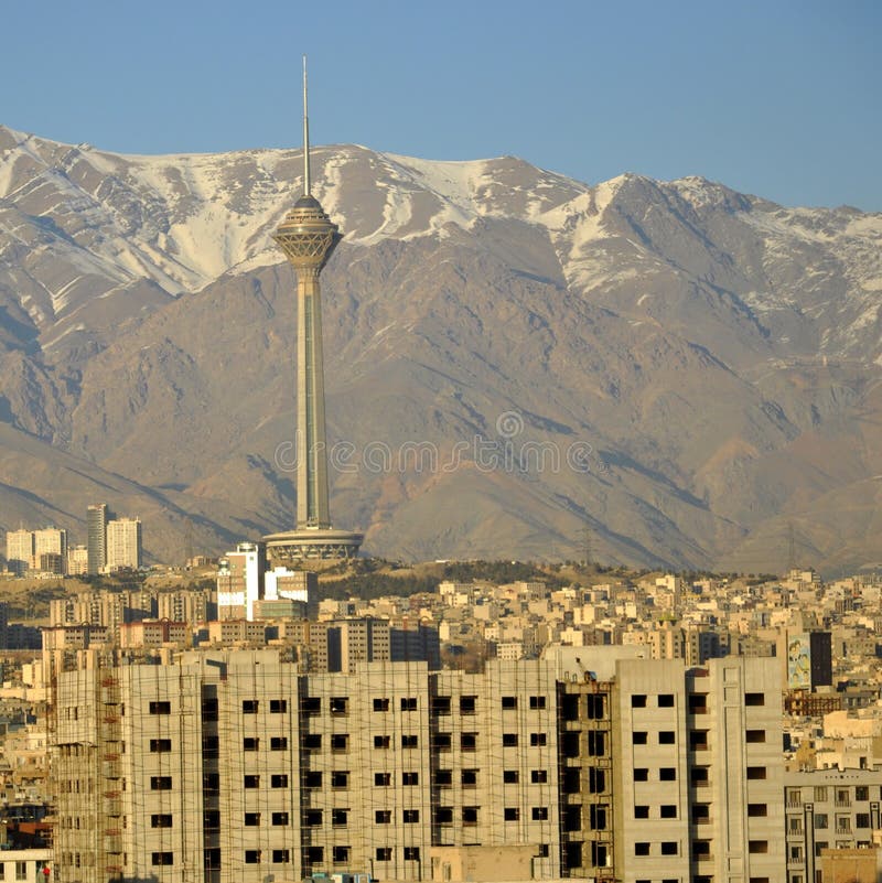 Milad Toren stock afbeelding. Image of teheran, iran - 15359355