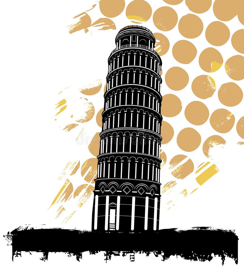 De toren van Pisa vector illustratie. Illustration of buitenkant - 14342704