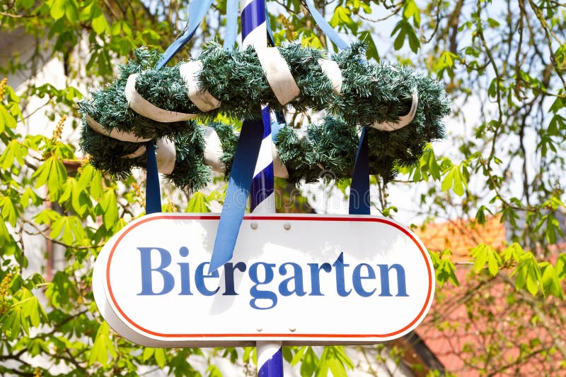 De tuin van het bier stock foto. Image of teken, duits - 19554794