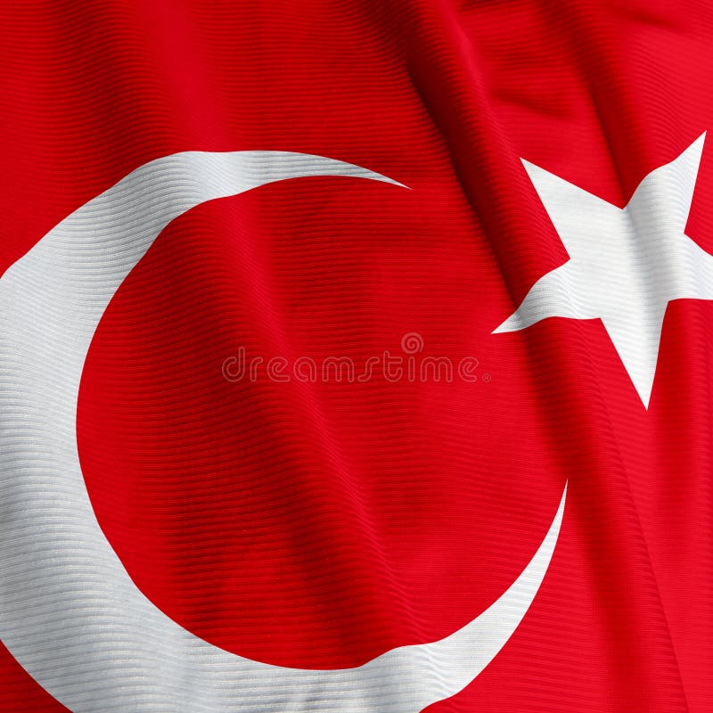 De Turkse Close-up Van De Vlag Stock Foto - Image of wereld, vlag: 4229114