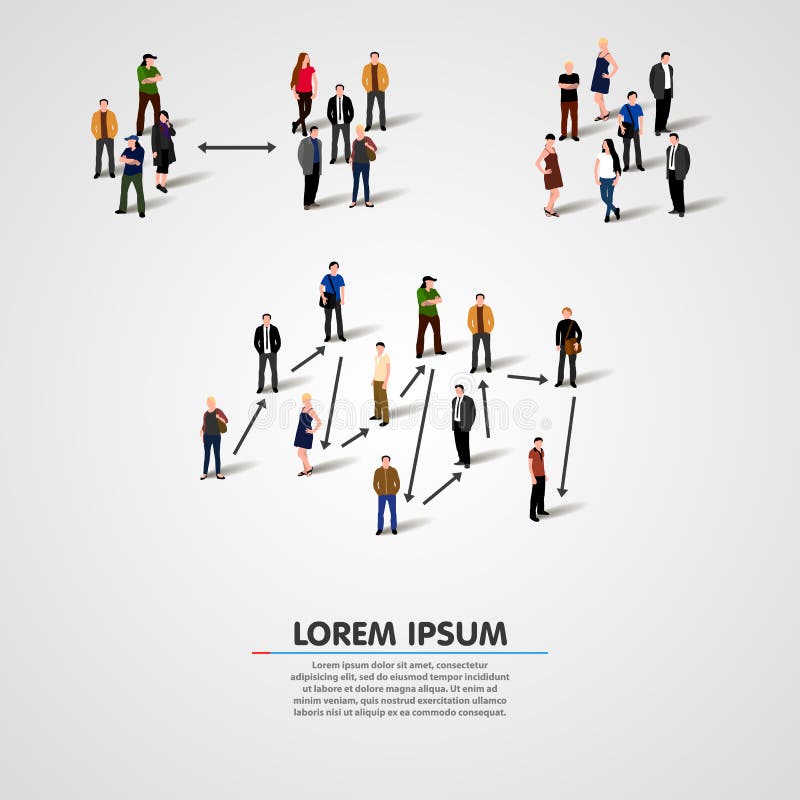 Concept Van Relatietypes Tussen Mensen Vector Illustratie ...