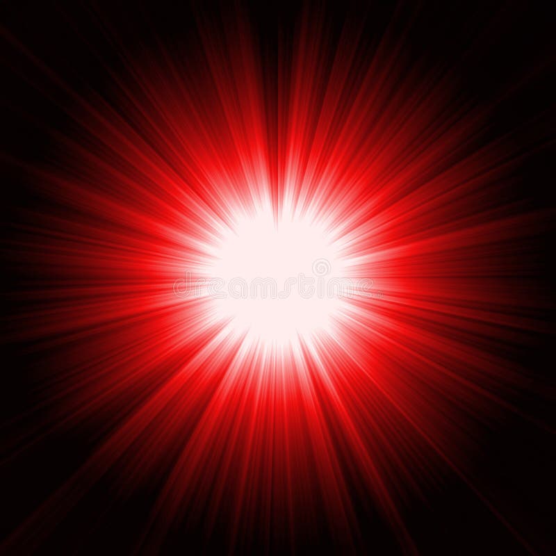De Uitbarsting Van Het Rood Licht Stock Illustratie - Illustration of ...